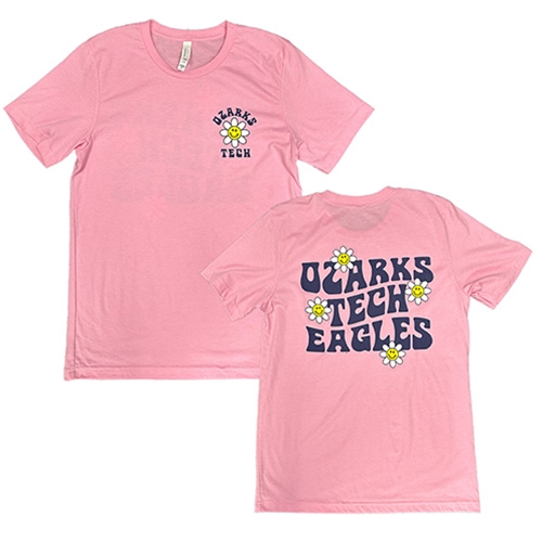 OTC Bookstore - Bella Spring Tee w/ Daisy in Bubblegum Heather